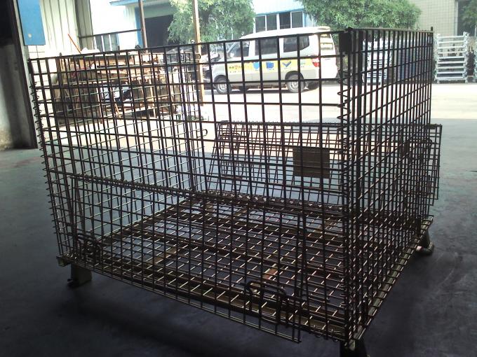 Welded Steel Wire Container Storage Cages Butterfly Wire Mesh Pallet Cages