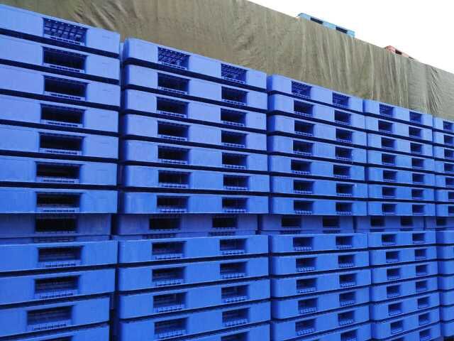 Single Faced Rackable Plastic Pallets Warehouse Storage Packing Use