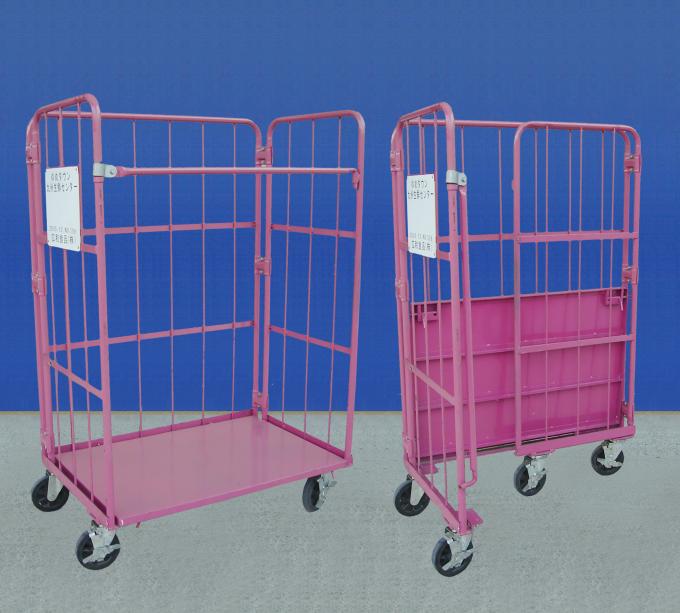 Foldable Roll Cage Trolley Space Saving Customized Size And Colors